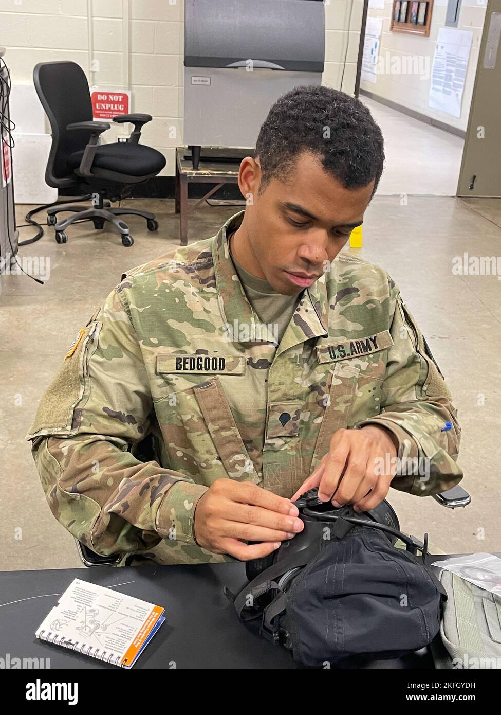U.S. Army Spc. Chavez Bedgood, with the 982nd Combat Camera Company ...