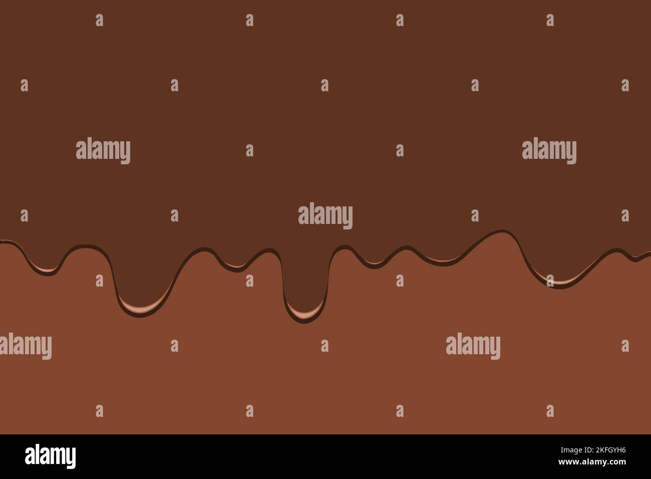 Melted chocolate drip vector illustration. Chocolate glaze food ...