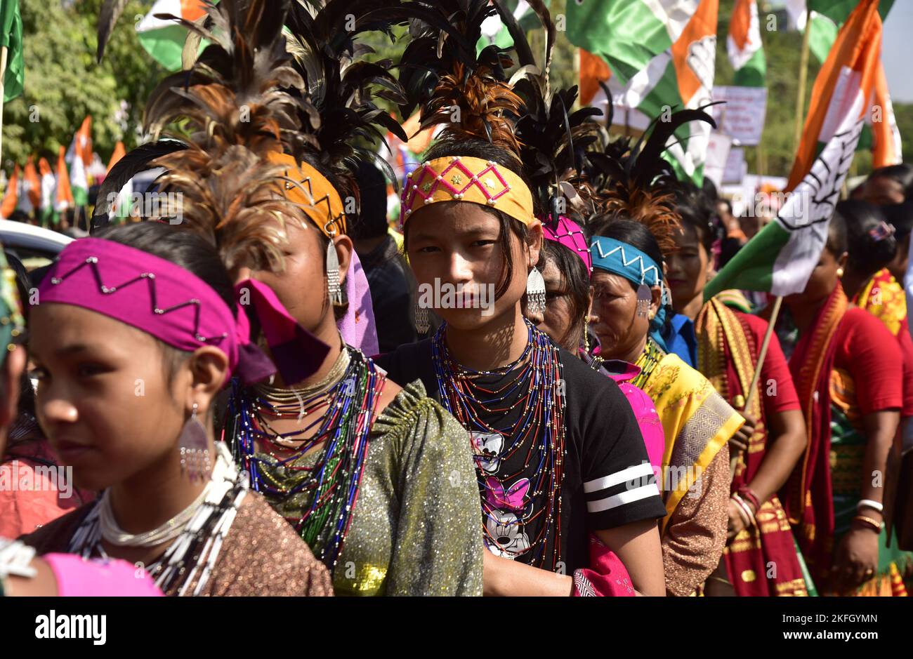 Guwahati, Guwahati, India. 18th Nov, 2022. Culturall troupe of Garo ...