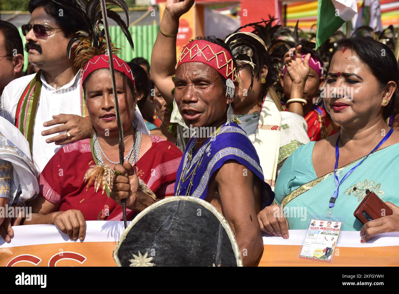 Guwahati, Guwahati, India. 18th Nov, 2022. Culturall troupe of Garo ...