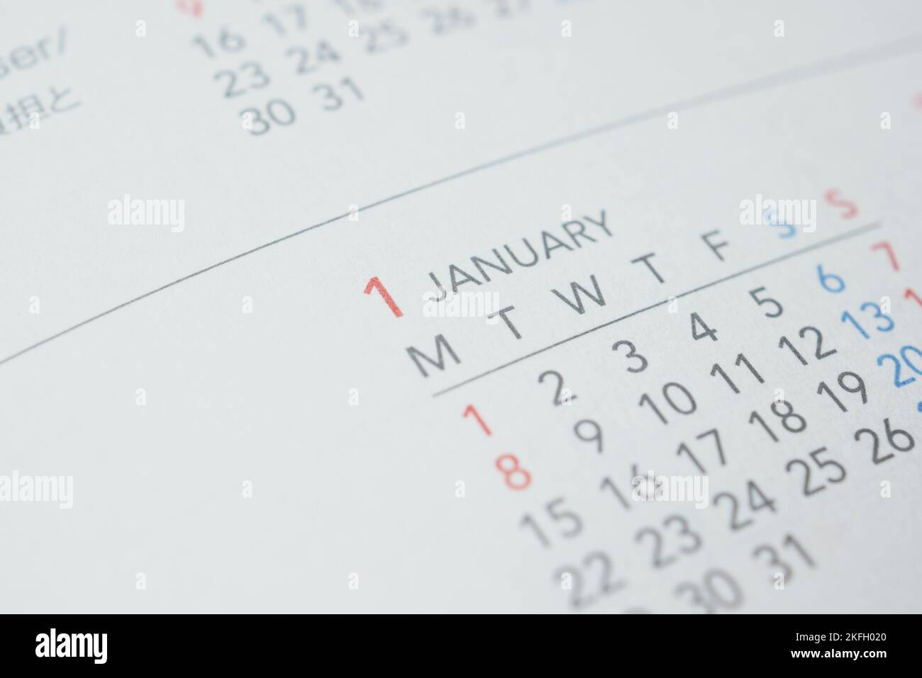 Detail shot calendar on hi-res stock photography and images - Alamy