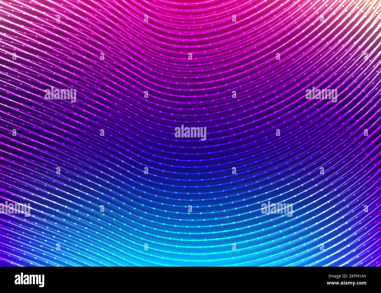 Abstract Blue And Pink Dynamic Wave Lines And Dots Particles Pattern Background And Texture