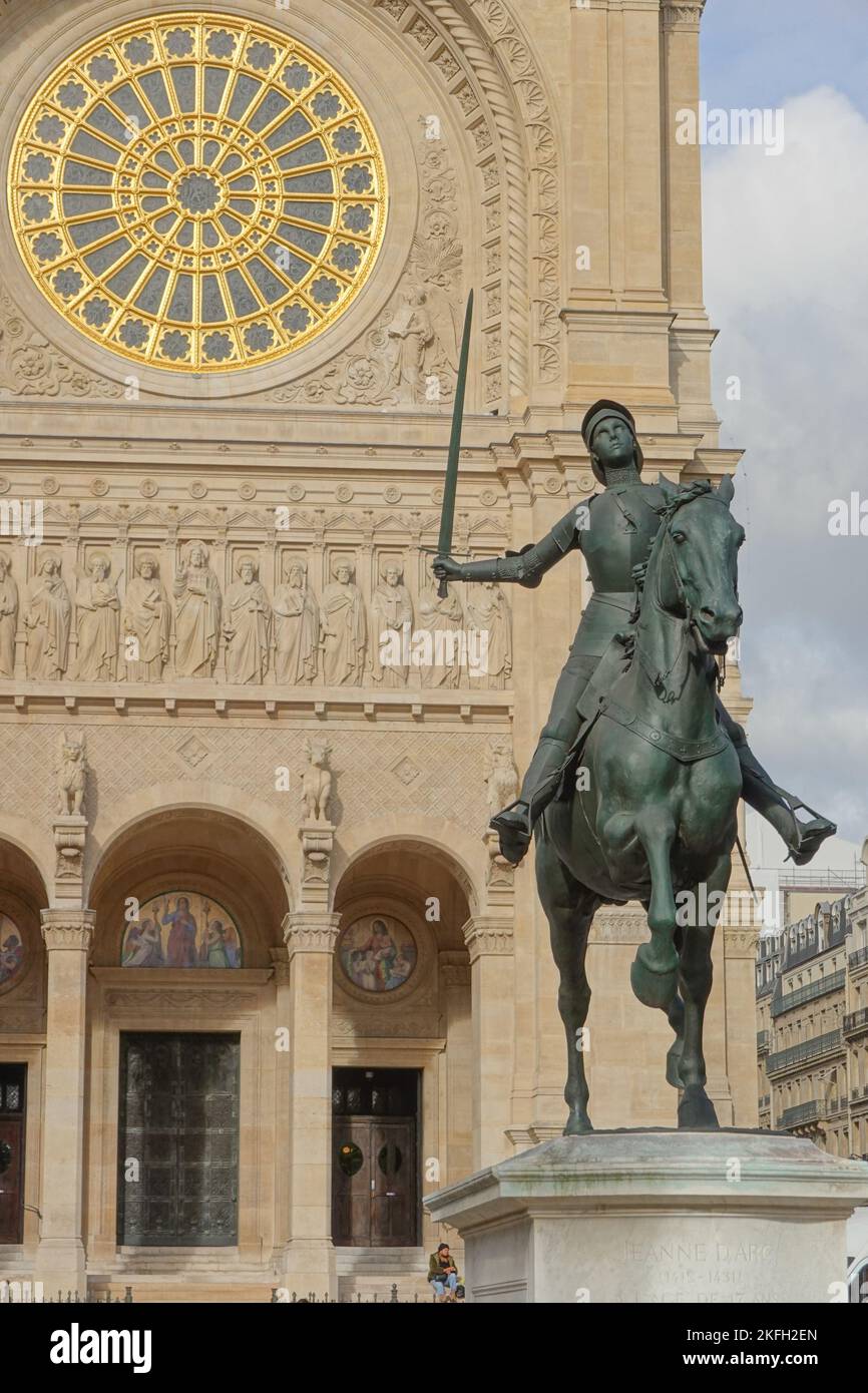 Paris, Denkmal Jeanne d'Arc // Paris, Jeanne d'Arc Monument Stock Photo ...