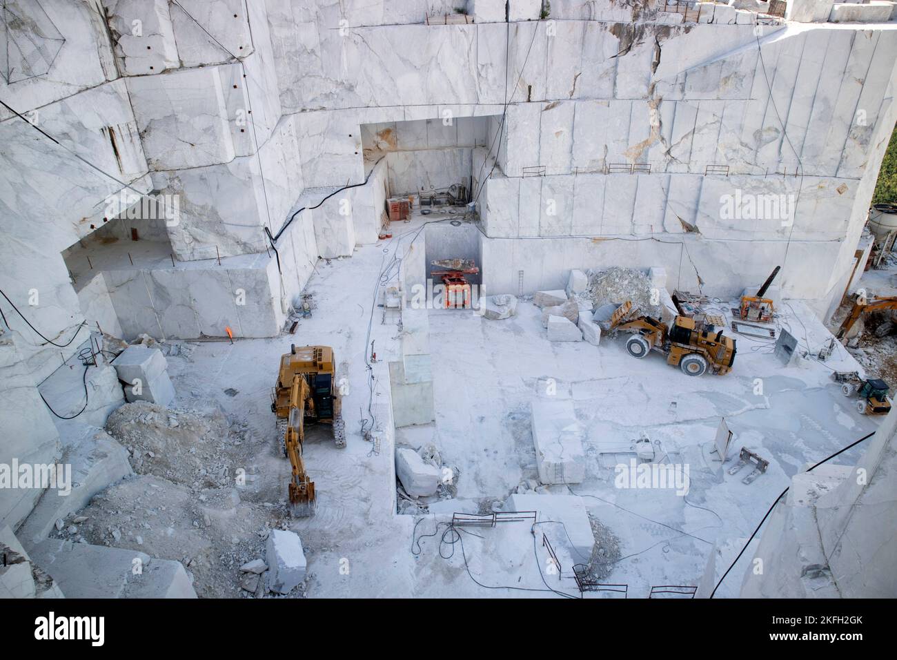 Photographic documentation of details of a quarry for the extraction of ...
