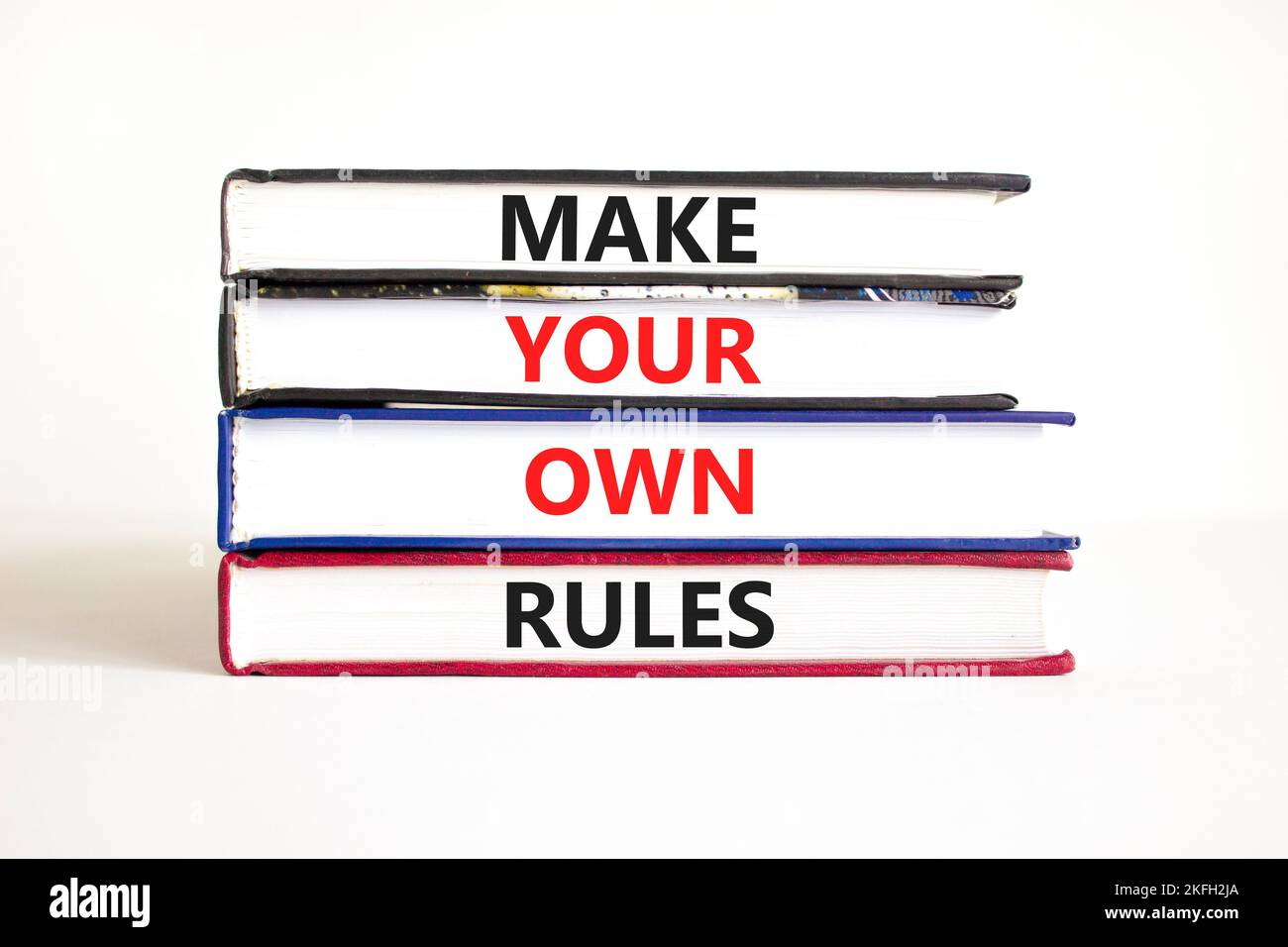 Make your own rules symbol. Concept words Make your own rules on books ...