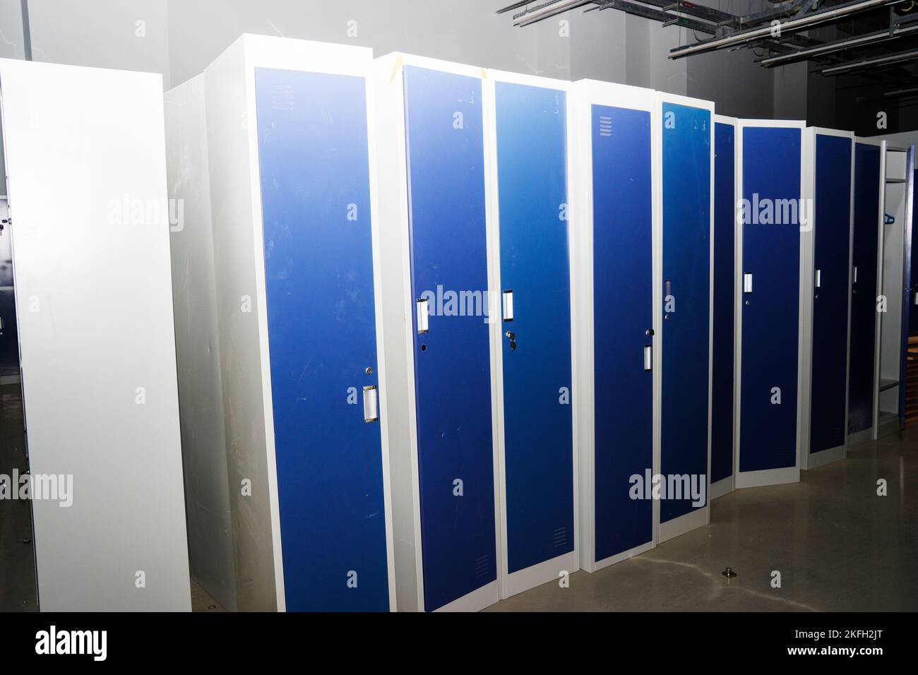 Instrumental iron lockers in the production room Stock Photo - Alamy