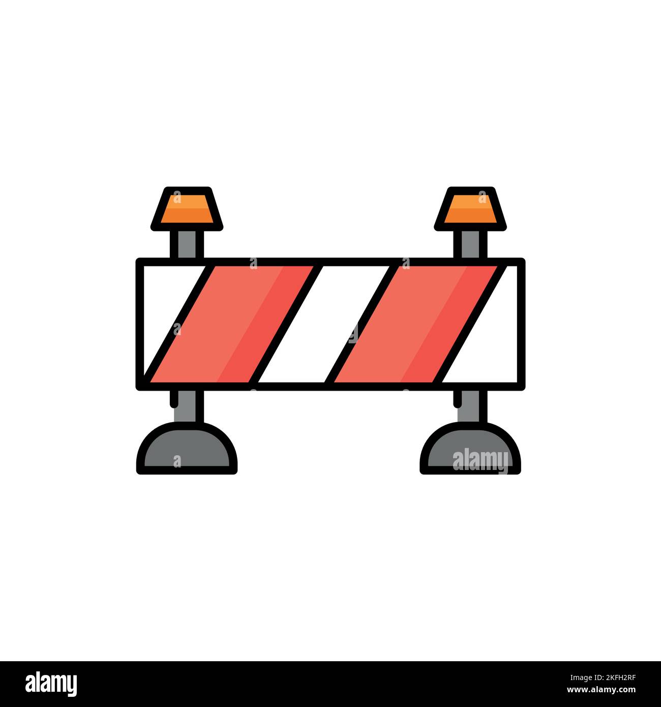 Technical error color line icon. Website banner. Download process ...