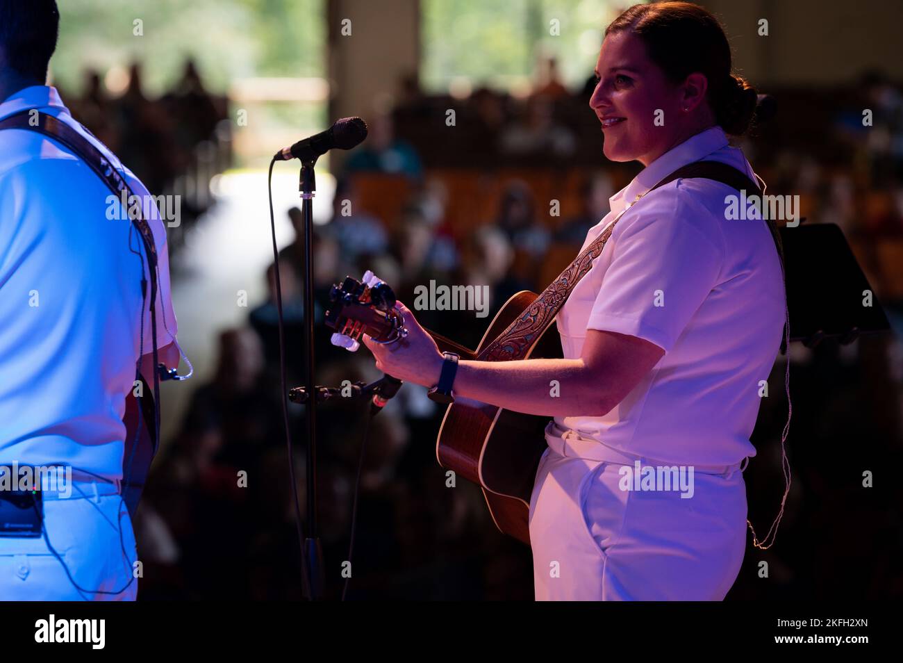 Musician 1st Class Sally Sandker, from Kirsville, Mo., performs with U ...
