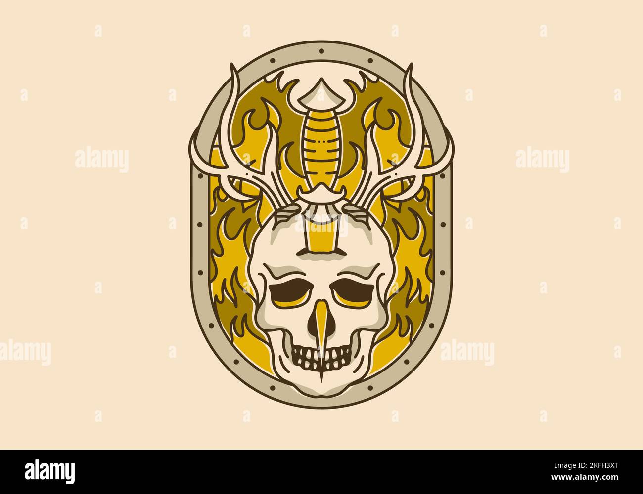 Vintage deer anatomy Stock Vector Images - Alamy