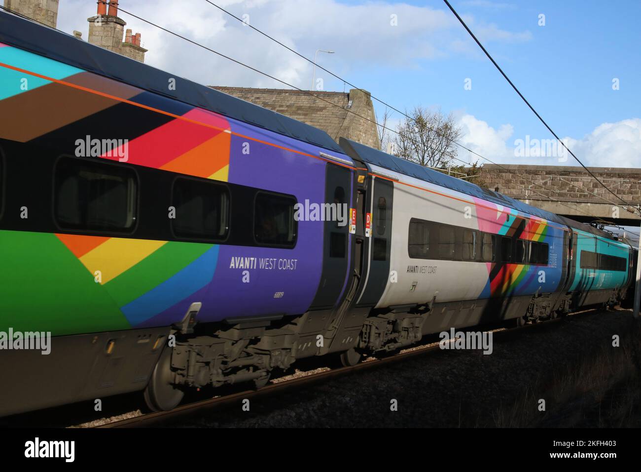 Avanti West Coast Pride pendolino class 390 emu 390119 named Progress ...