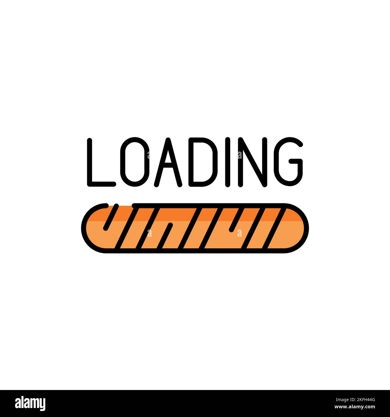 Loading color line icon. Website banner. Download process. System ...