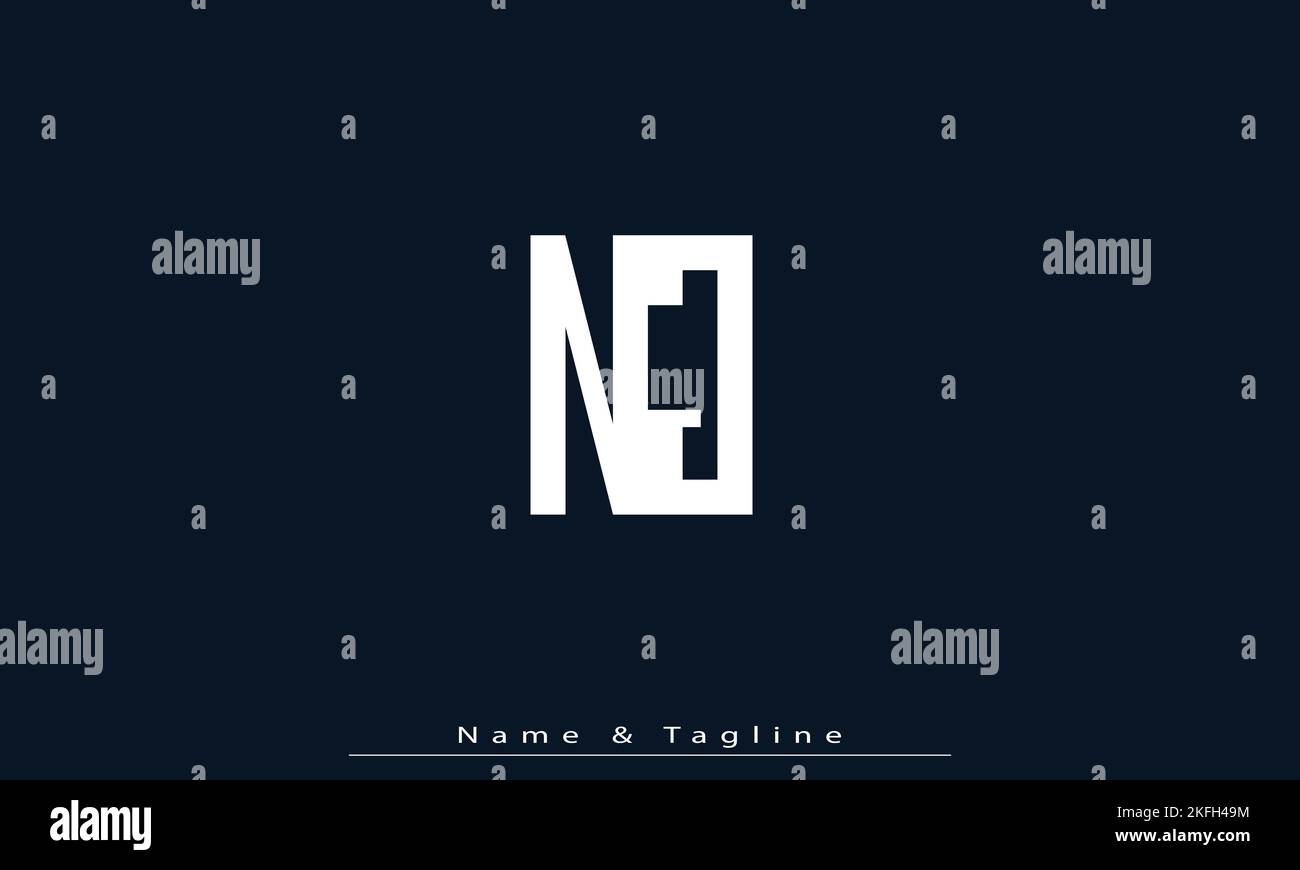 Alphabet letters Initials Monogram logo NJ , JN Stock Vector Image ...