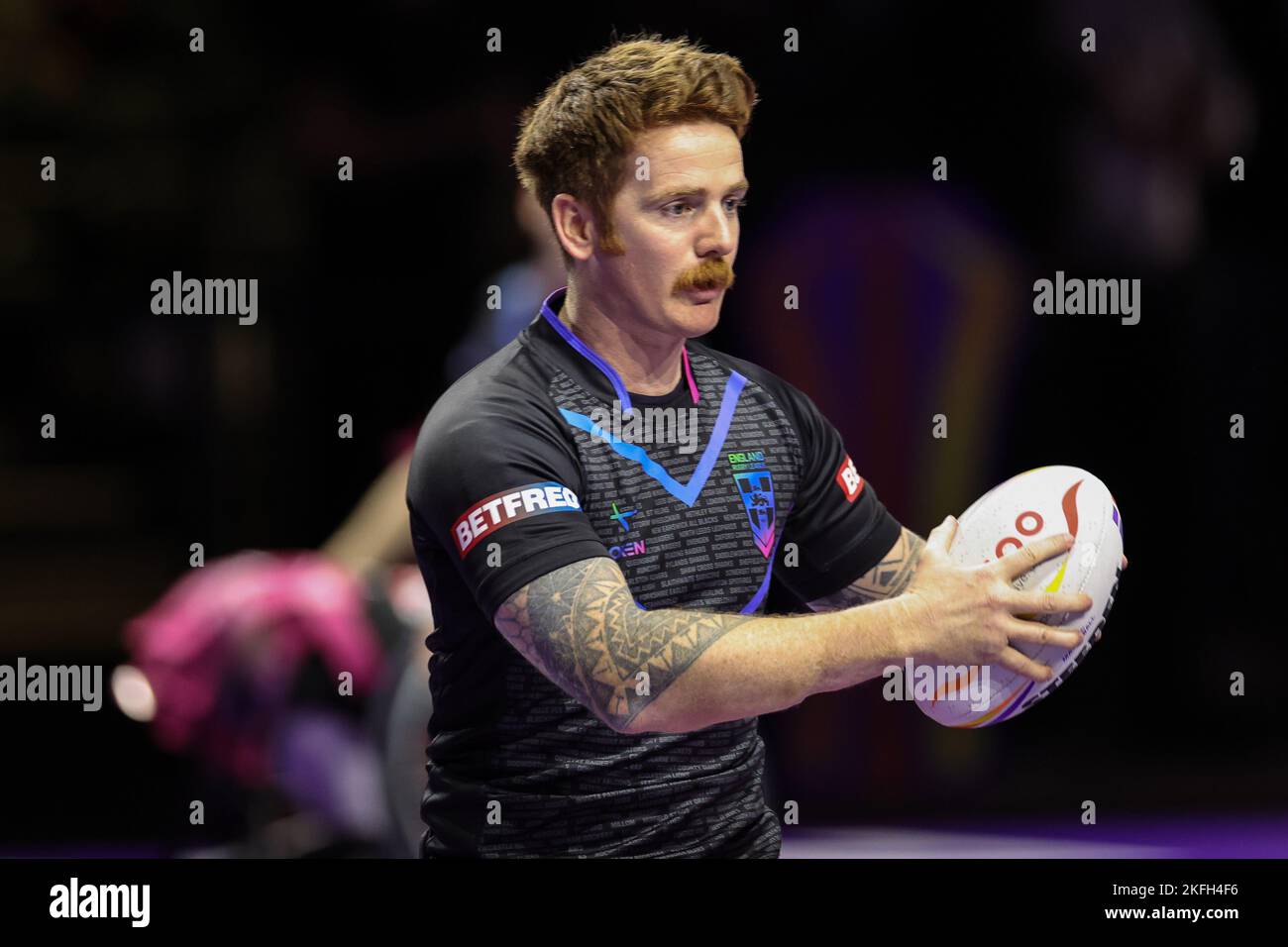 Manchester, UK. 18th Nov, 2022. James Simpson of England during the pre ...