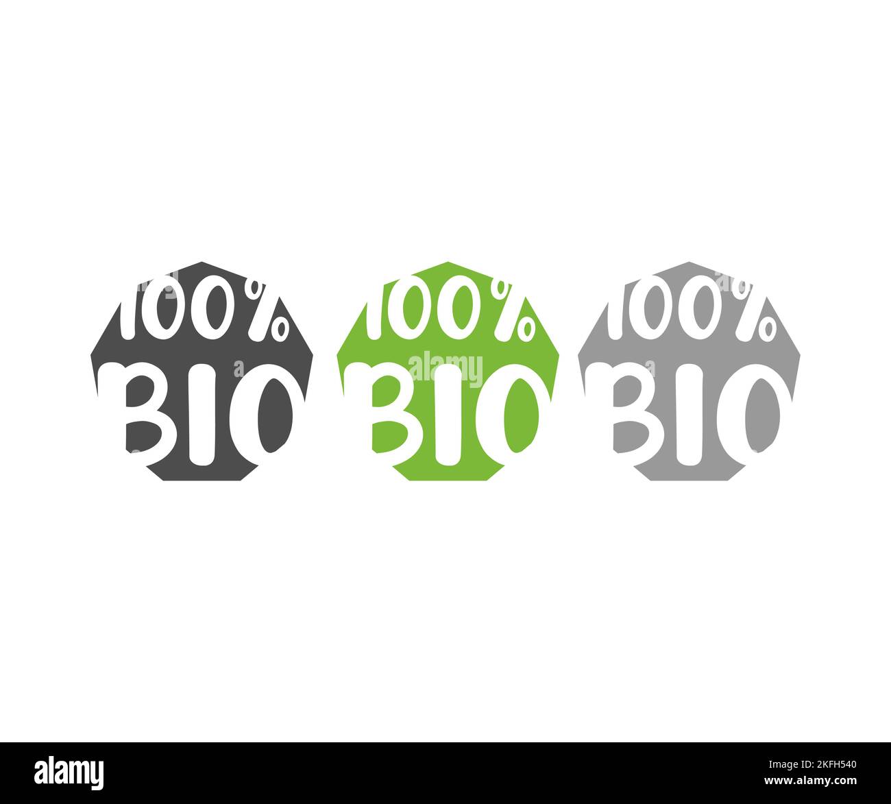 100% percent Bio label. Natural, organic, fresh, food sticker logo ...