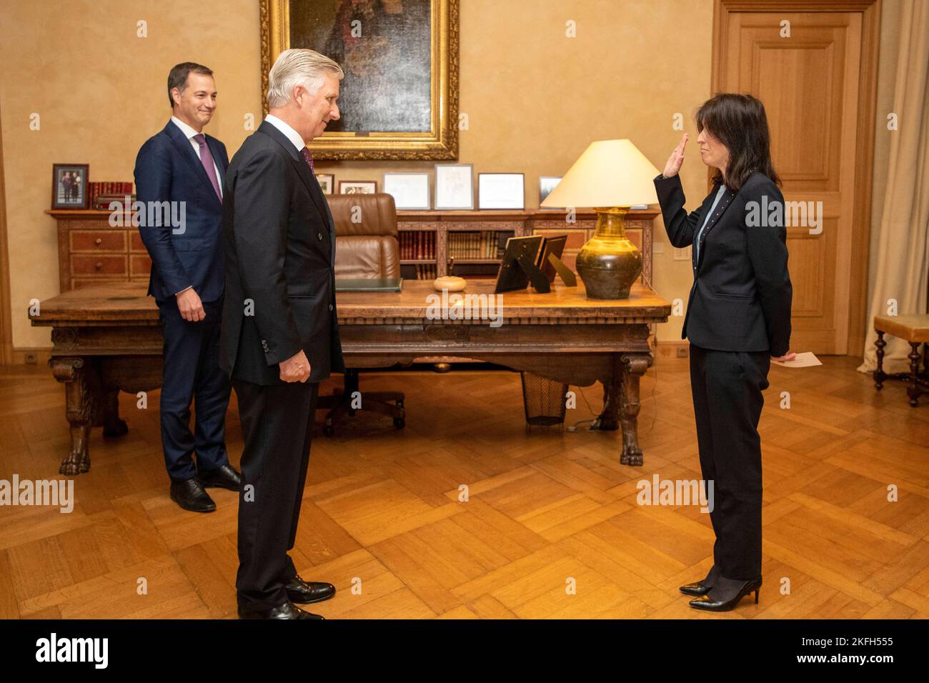 Prime Minister Alexander De Croo, King Philippe - Filip of Belgium and ...