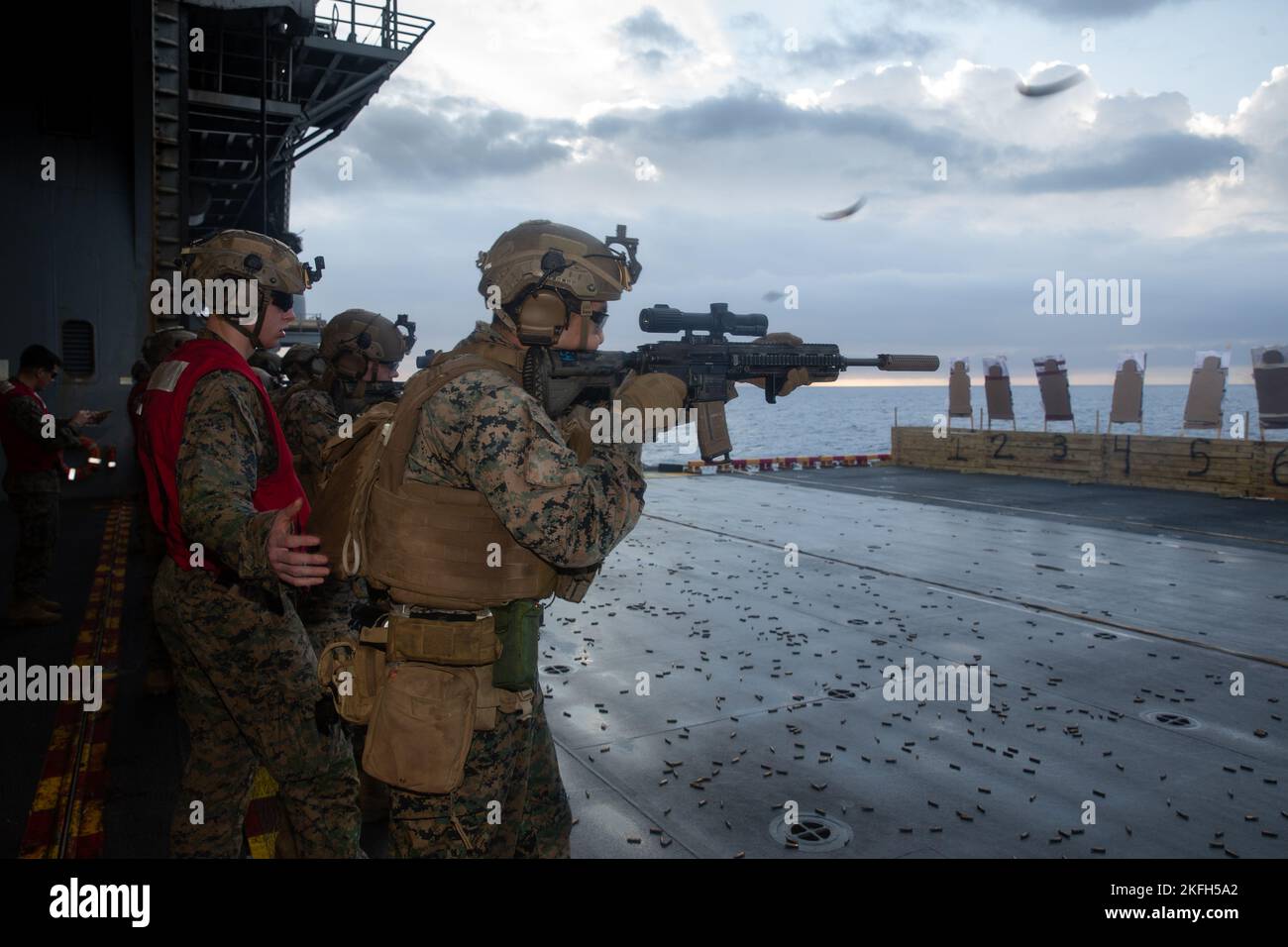 U.S. Marines with Battalion Landing Team 2/5, 31st Marine Expeditionary ...