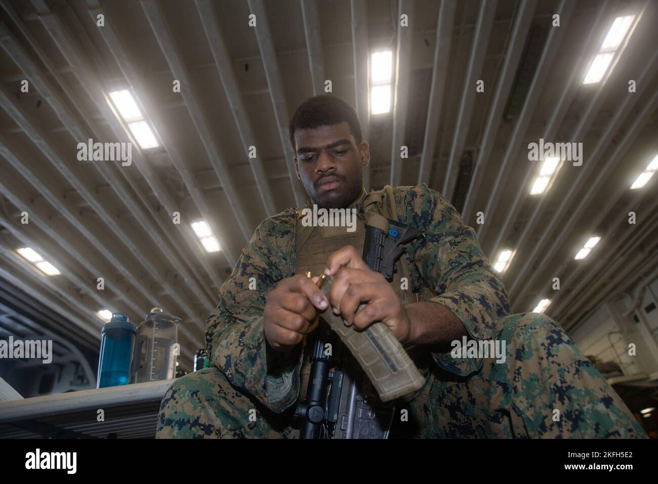 U.S. Marine Corps Lance Cpl. Daylon Johnson, a machine-gunner with ...