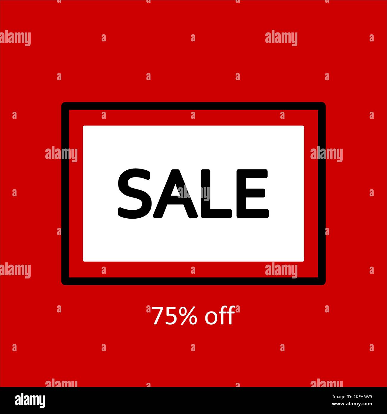 Sale banner. Black text on a white background. Sale offer price sign ...