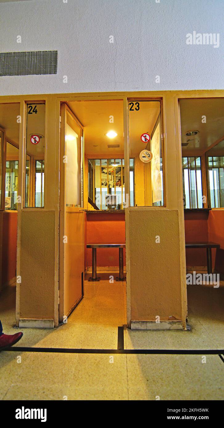 Exterior and interior of the old La Modelo prison in Barcelona ...