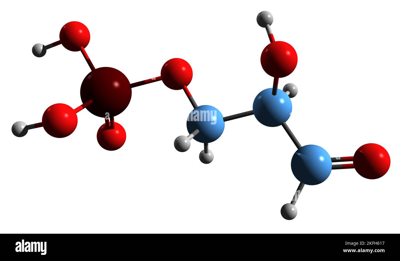 3D image of Glyceraldehyde 3-phosphate skeletal formula - molecular ...