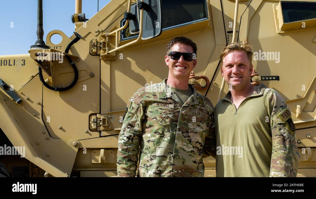 U.S. Air Force Tech. Sgt. Thomas Mitchell and Master Sgt. Thomas ...