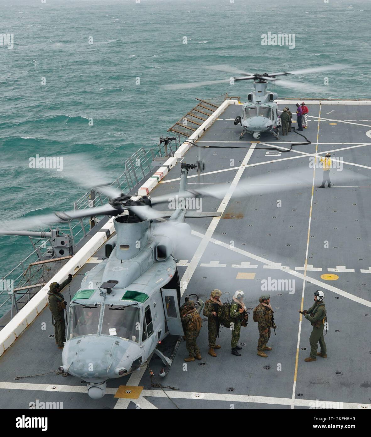 U.S. Marine Corps UH-1Y Venom helicopters from Marine Light Attack ...