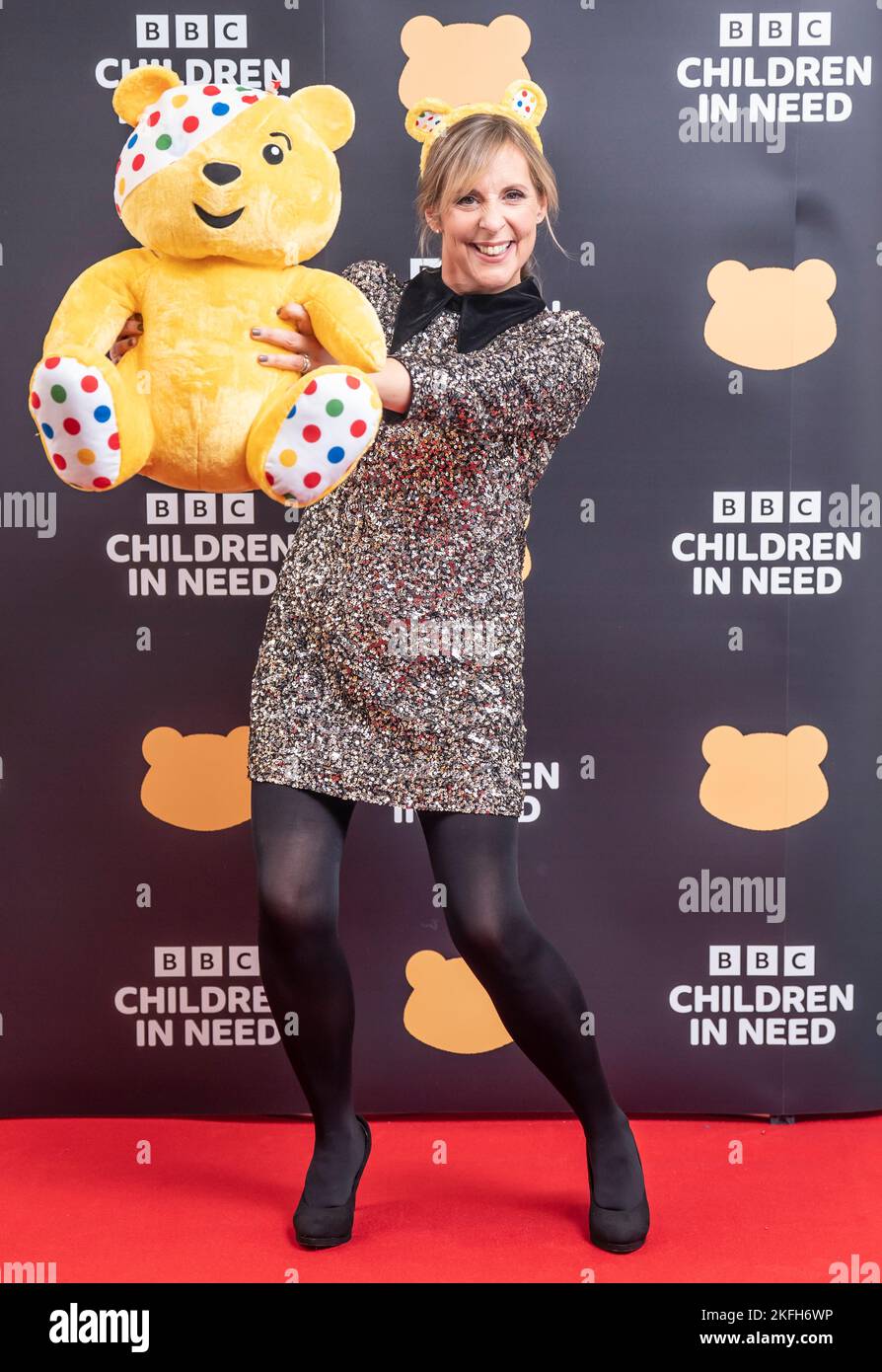 Mel Giedroyc at the BBC Children In Need telethon at BBC Studios in ...