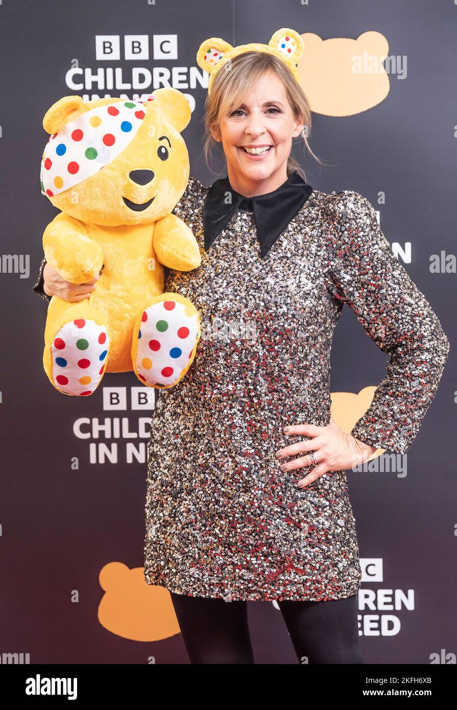 Mel Giedroyc at the BBC Children In Need telethon at BBC Studios in ...