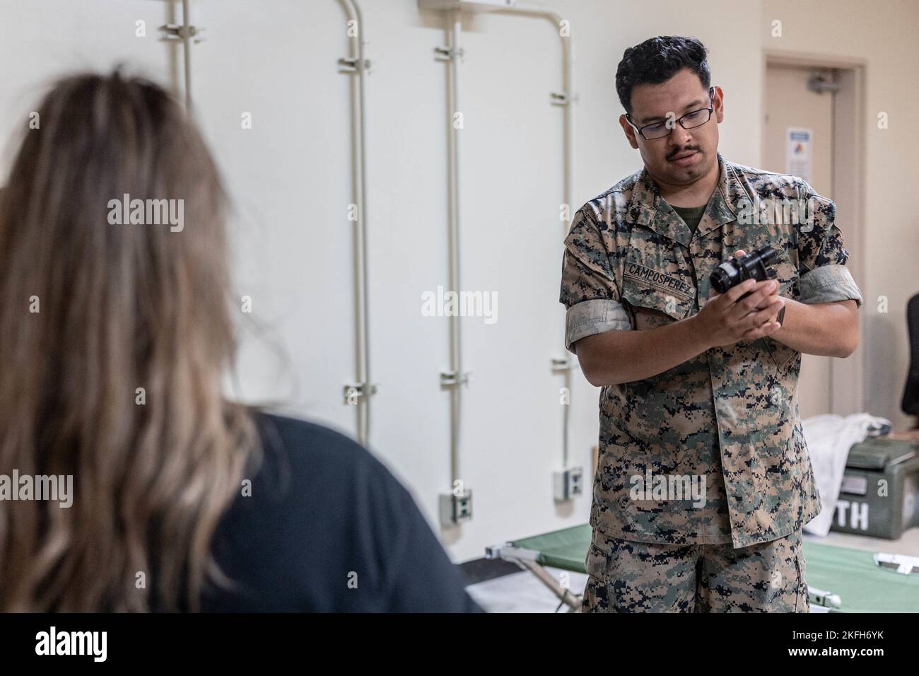 U.S. Marine Corps Cpl. Eric Camposperez, a bulk fuel specialist with ...