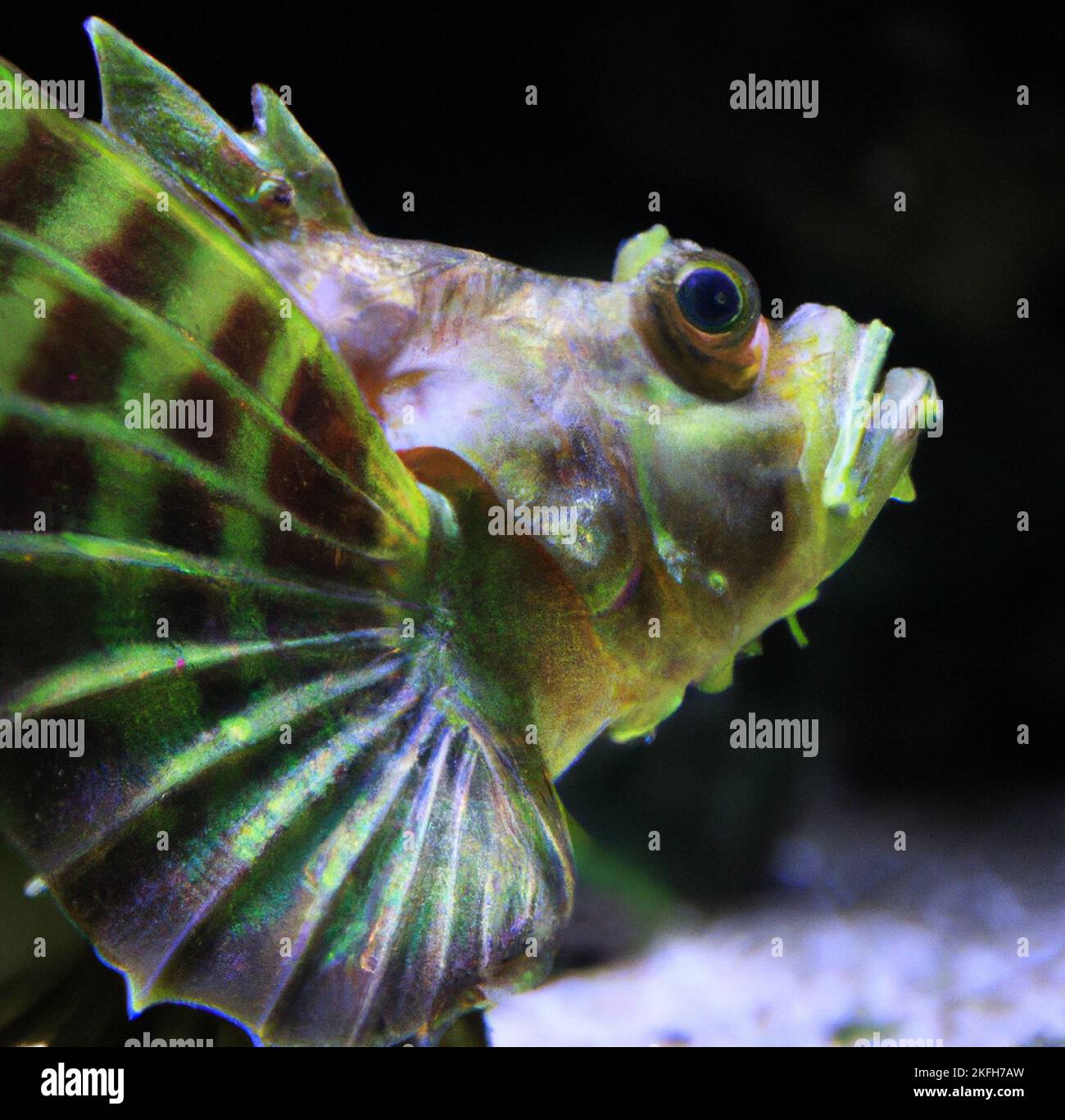 A macro view of an underwater barbed fish Stock Photo - Alamy