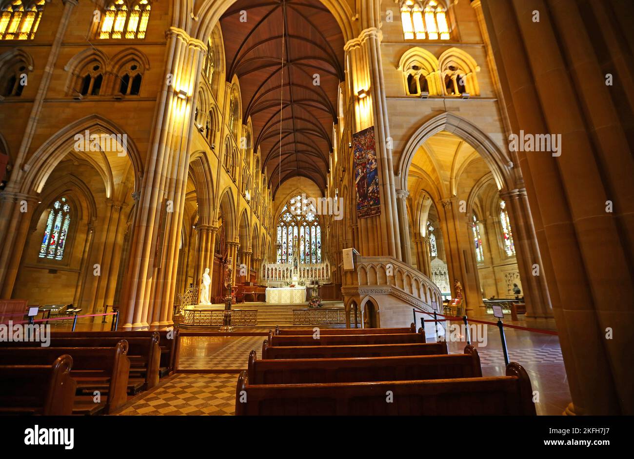 The sanctuary in St Mary's Cathedral - Sydney, Australia Stock Photo ...