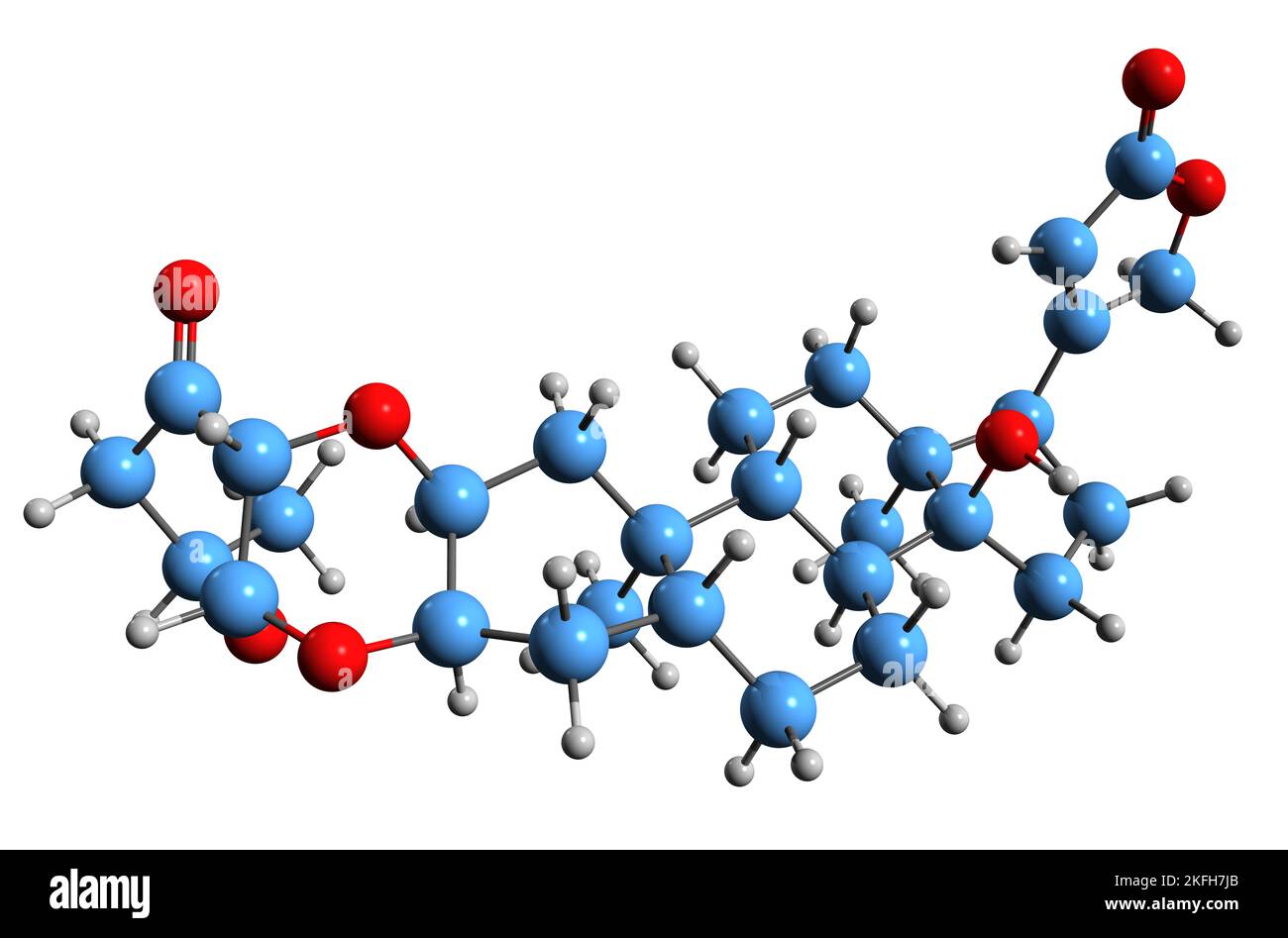 3D image of gomphozide skeletal formula - molecular chemical structure ...