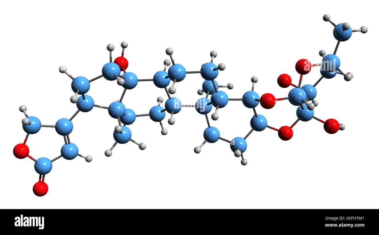 3D image of gomphotin skeletal formula - molecular chemical structure ...