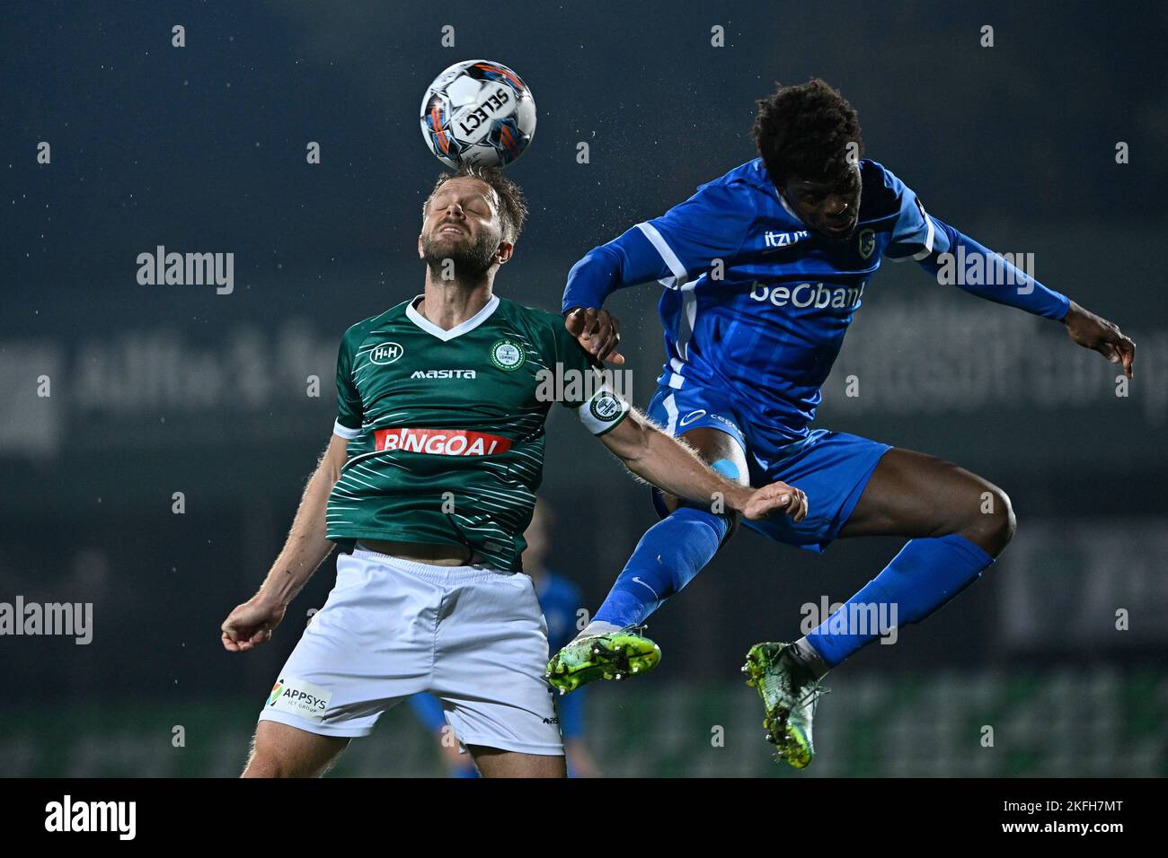 Lommel's Robin Henkens and Jong Genk's Mohammed Aziz Quattara fight for ...