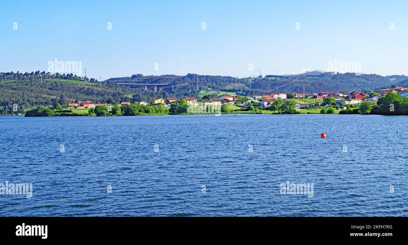 Trasona Reservoir in Corvera de Asturias; Principality of Asturias ...