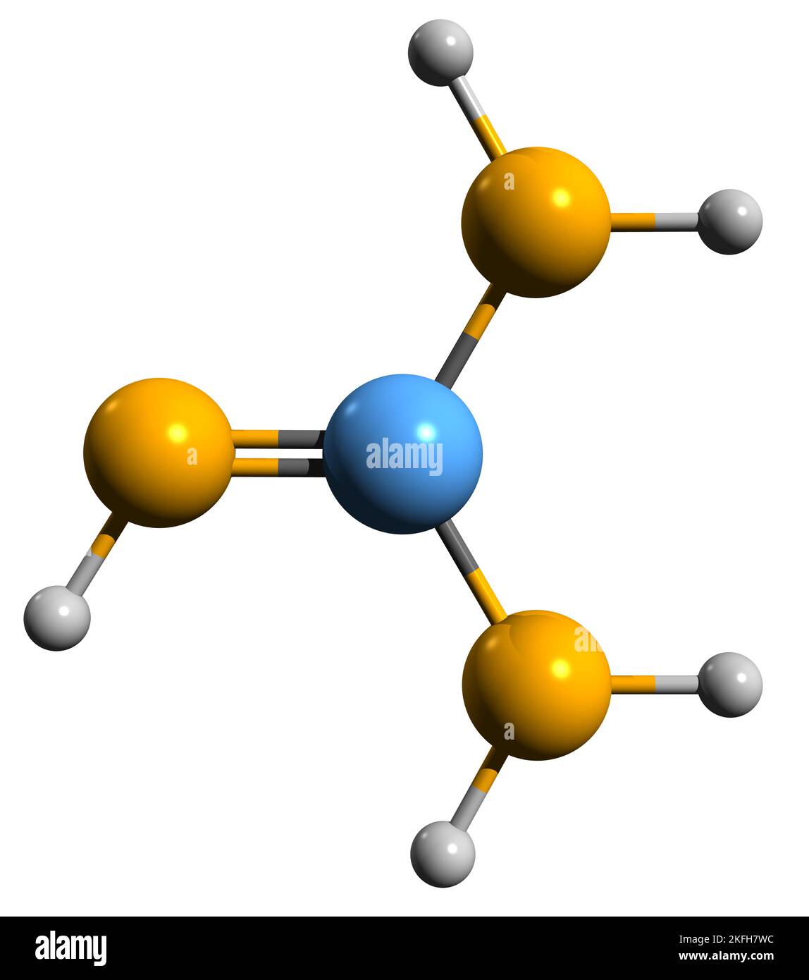3D image of Guanidine skeletal formula - molecular chemical structure ...
