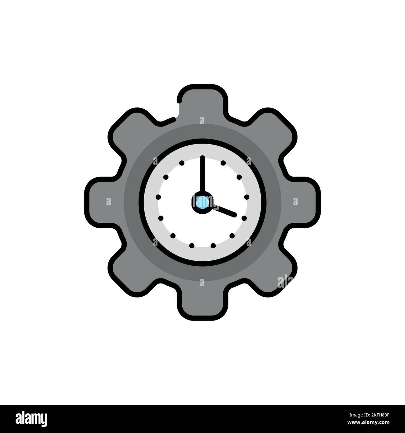 Waiting loading color line icon. Technical time. Download process ...