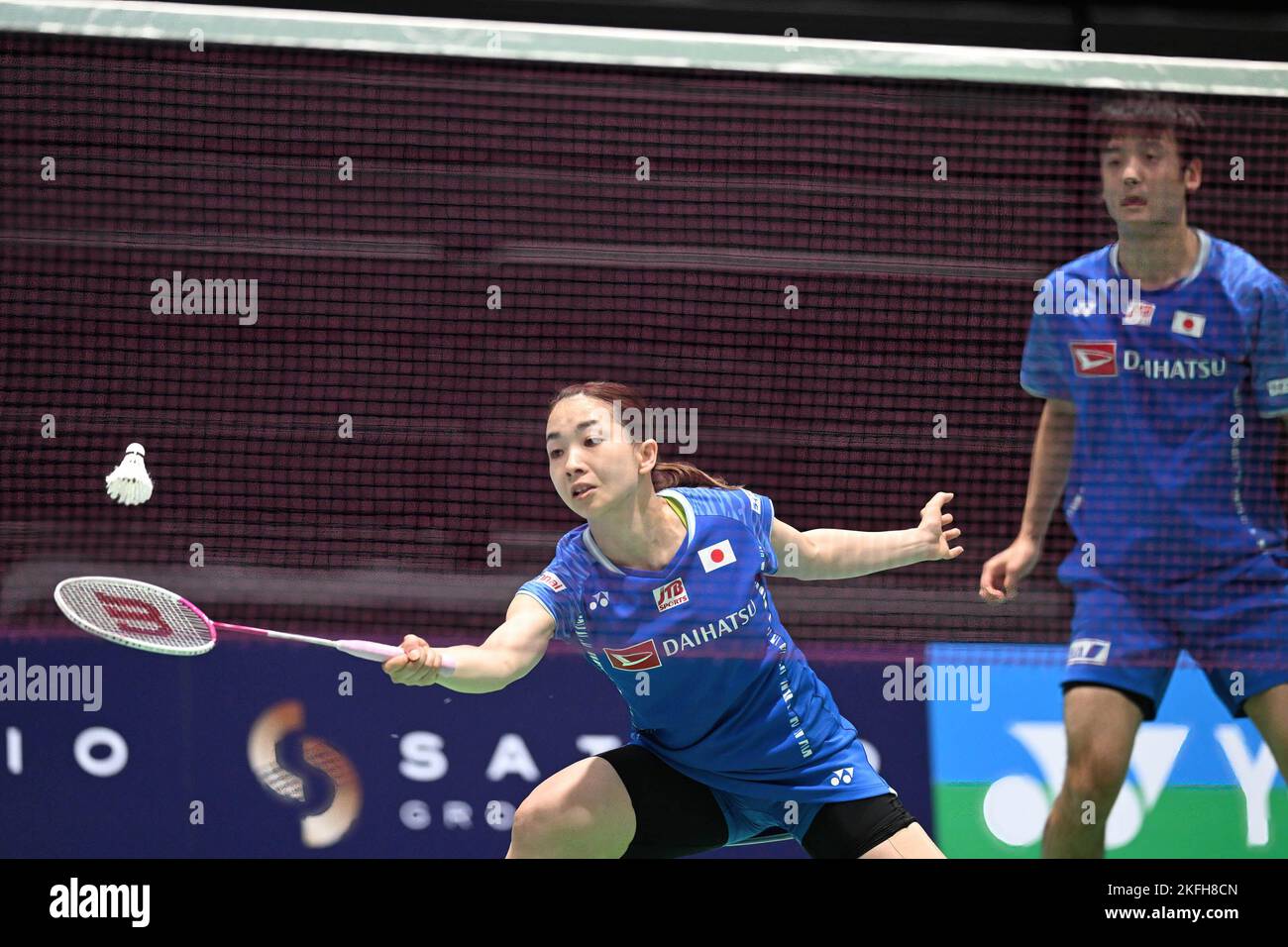 Yuki Kaneko (R) and Misaki Matsumoto (L) of Japan seen during the 2022 SATHIO GROUP Australian ...