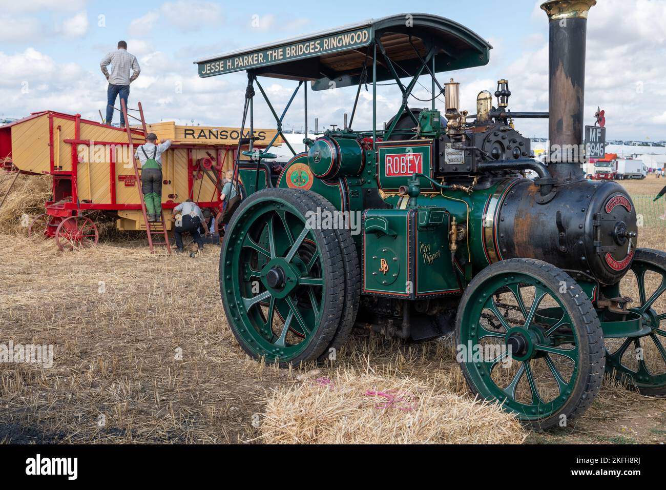 Tarrant Hinton.Dorset.United Kingdom.August 25th 2022.A restored Robey ...