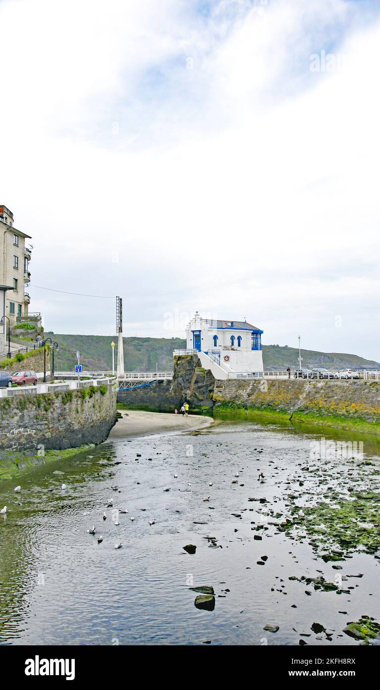 Port and town of Luarca in the Principality of Asturias, Spain, Europe ...
