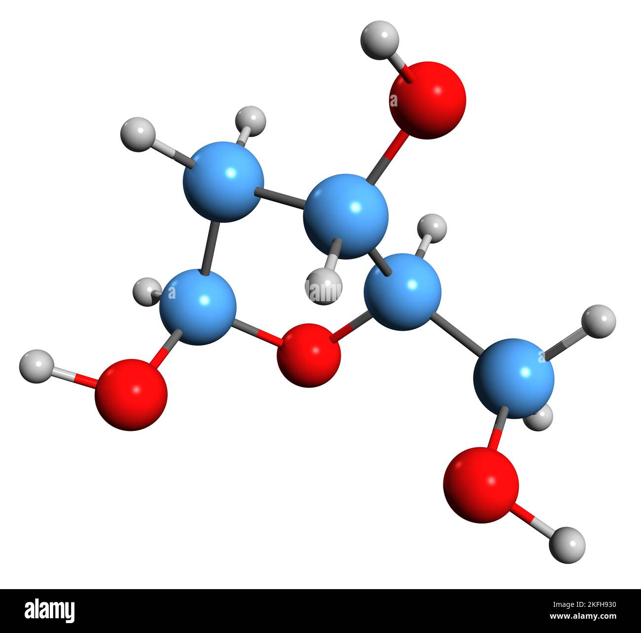 3d Image Of Deoxyribose Skeletal Formula Molecular Chemical Structure Of 2 Deoxy D Erythro