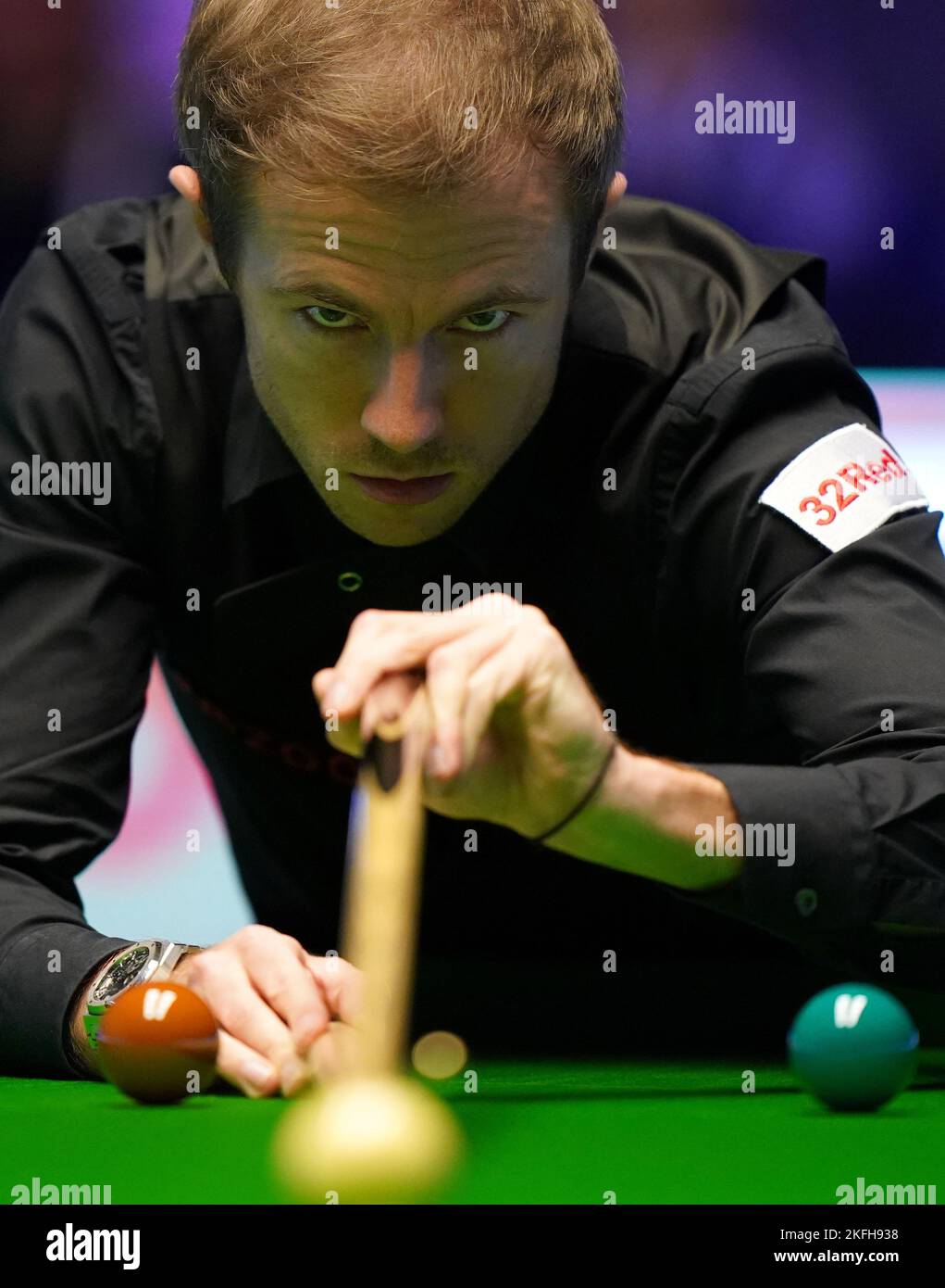 Jack Lisowski during his match against Shaun Murphy during day seven of ...