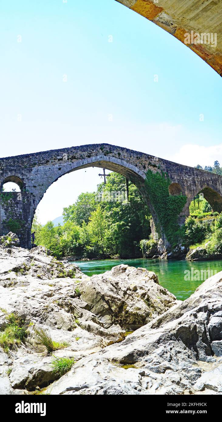 Landscape of Cangas de Onis, Principality of Asturias, Asturias, Spain ...