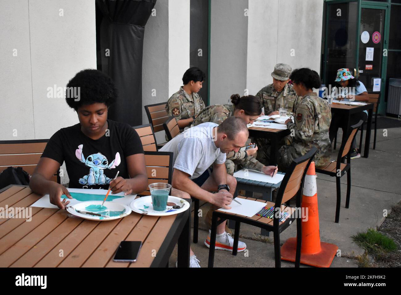 More than 30 service members attended “The Joy of Painting” art and ...