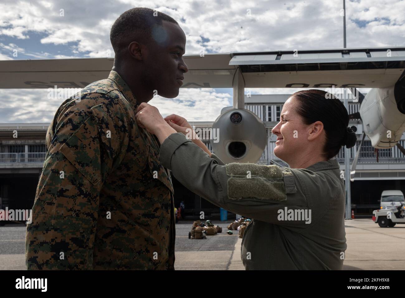 U.S. Marine Corps Lt. Col. Vanessa M. Clark, the commanding officer of ...