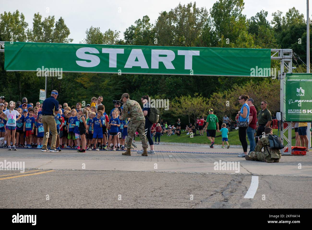 Children participate in the 2022 Air Force Marathon Tailwind Trot 1K ...
