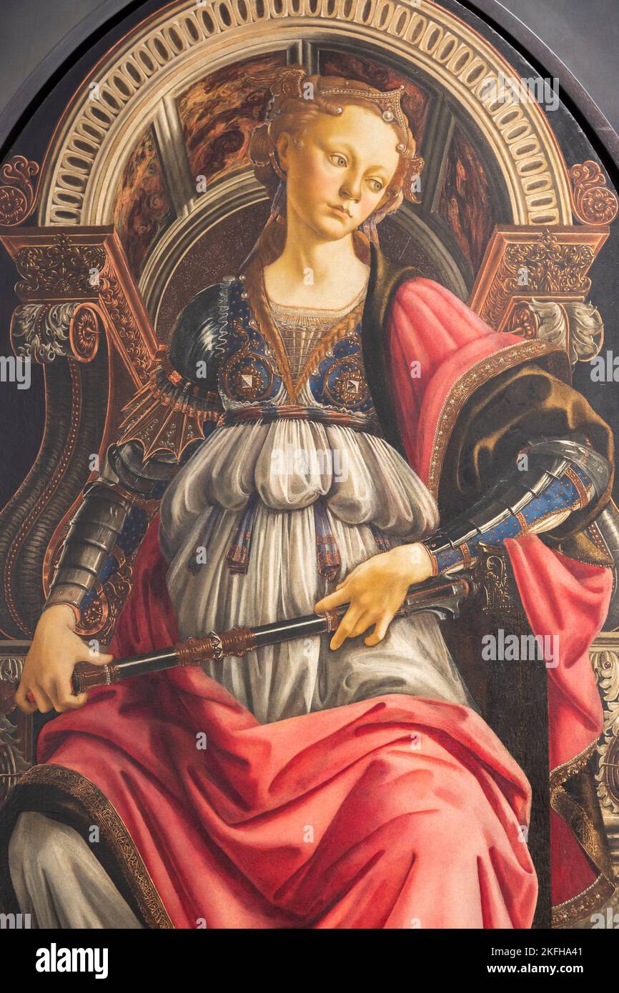 Florence, Italy - circa July 2021. Alessandro Botticelli - Fortitude ...