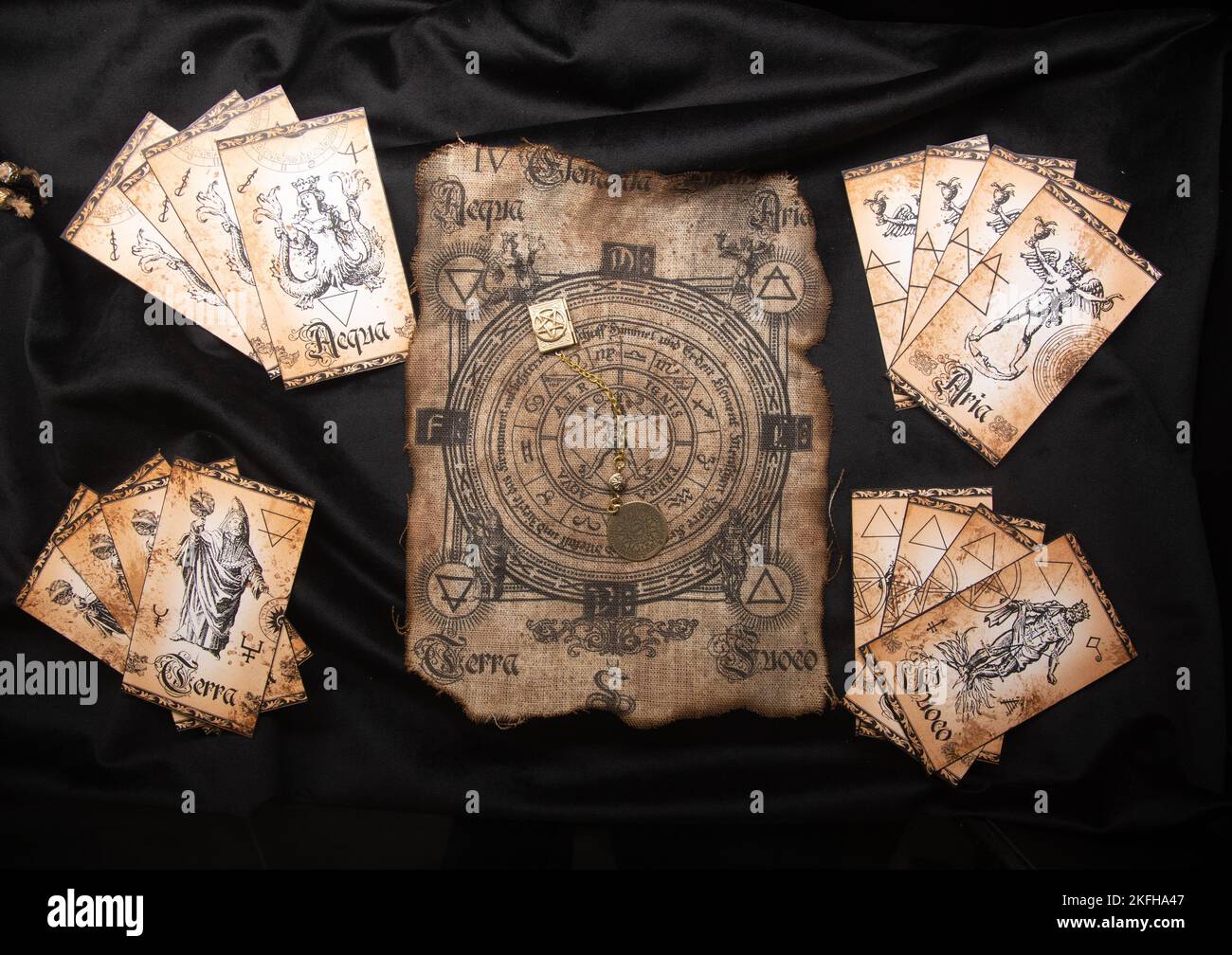 Ancient esoteric witchcraft background. Occultims and paganism old ...