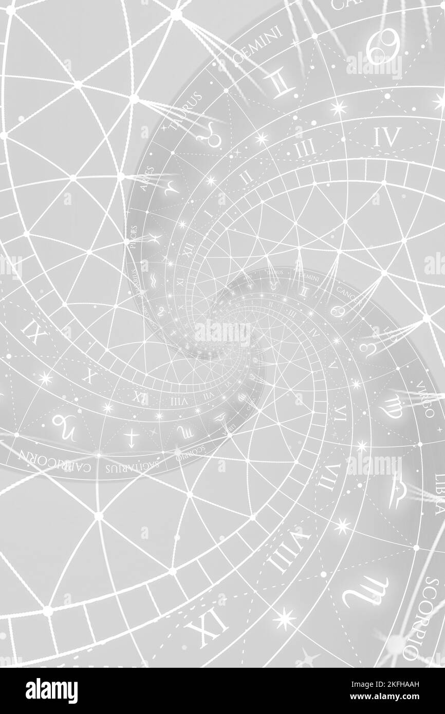 Astrology and alchemy sign background illustration - white Stock Photo ...