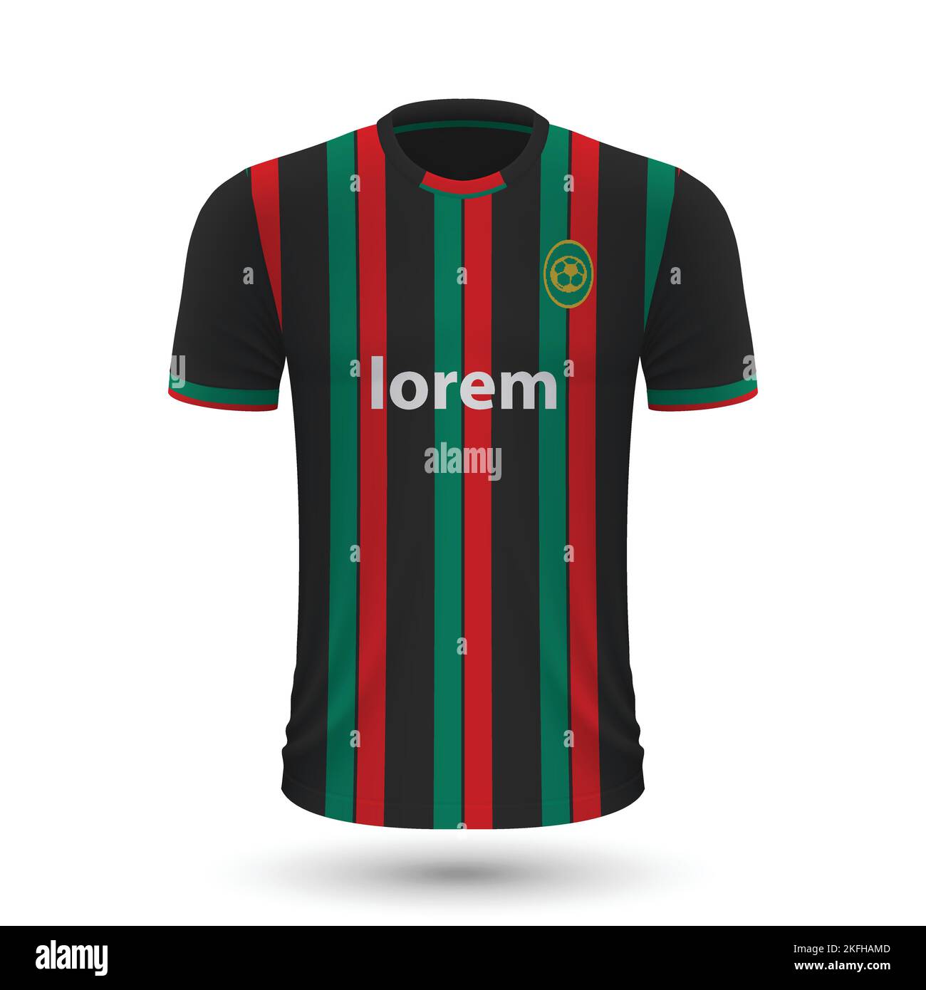 Realistic soccer shirt FAR, jersey template for football kit 2022 Stock ...